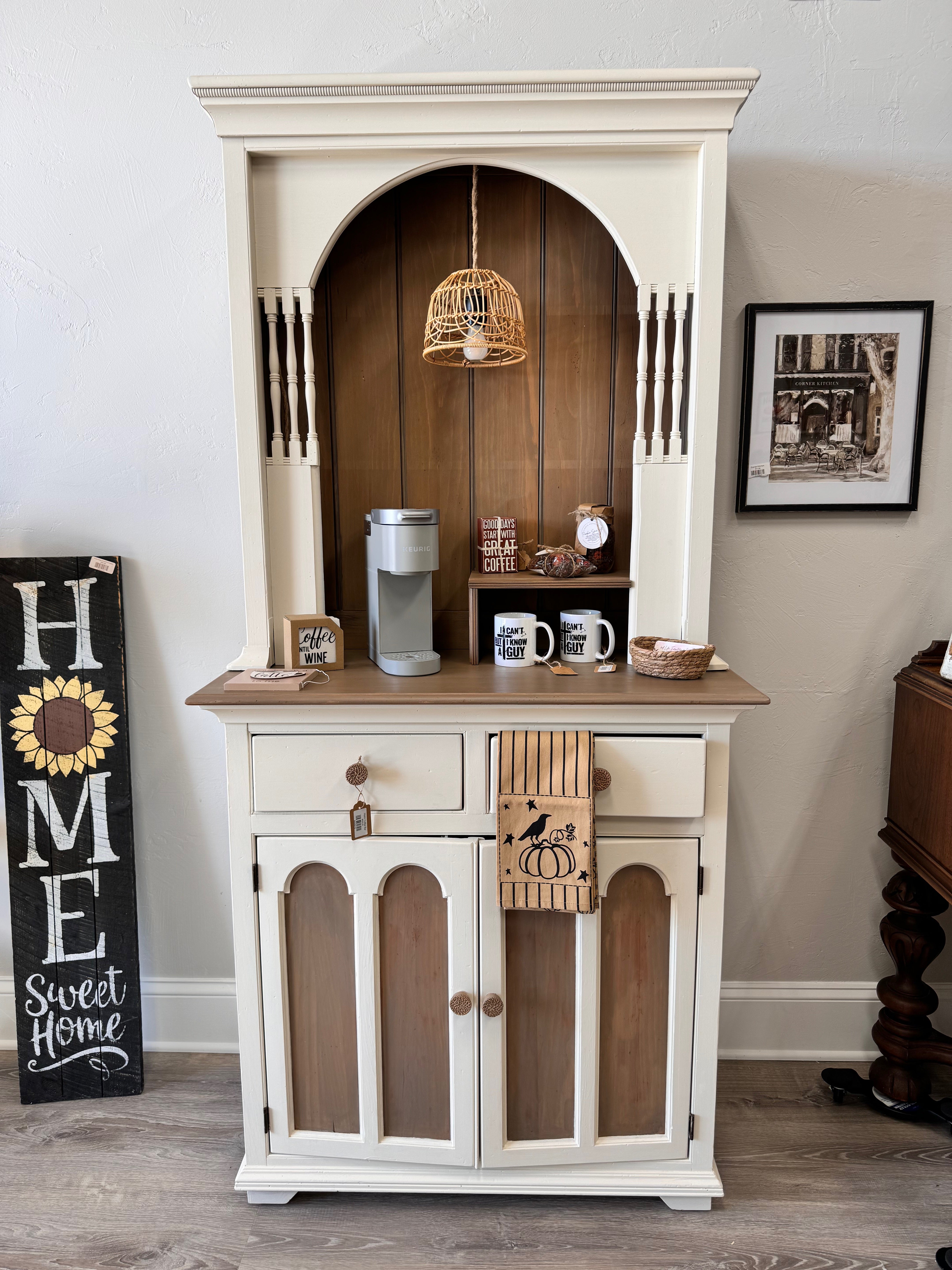 Kitchen coffee hutch store