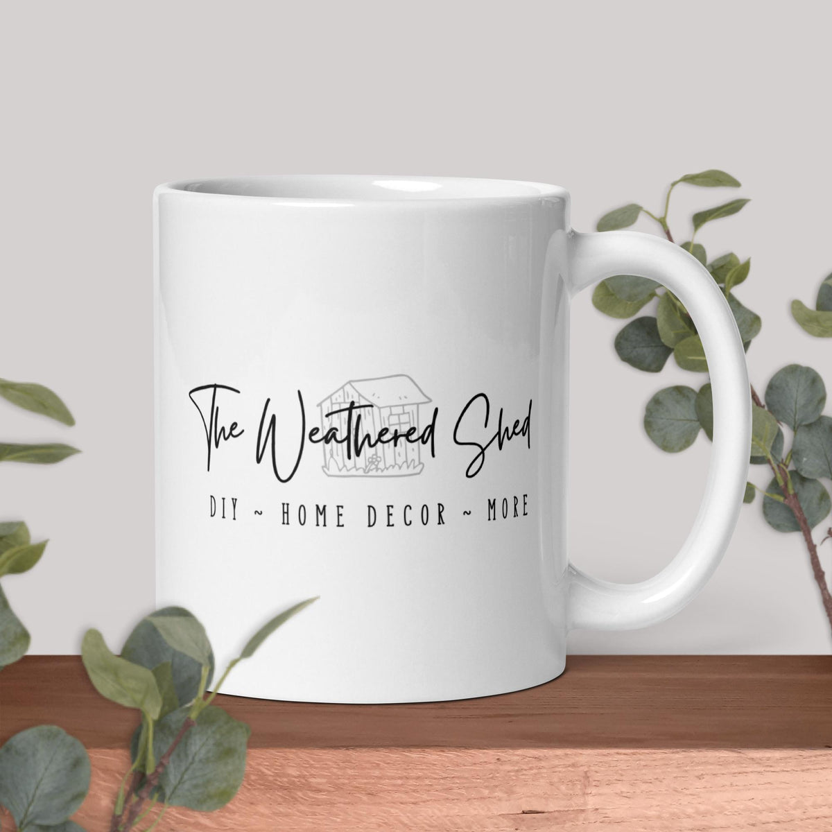 The Weathered Shed - White glossy mug